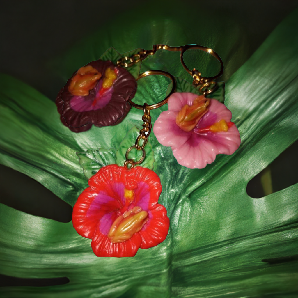 787 Amapola Hibiscus Keychain - Puerto Rican Costume Accessory | Just ...